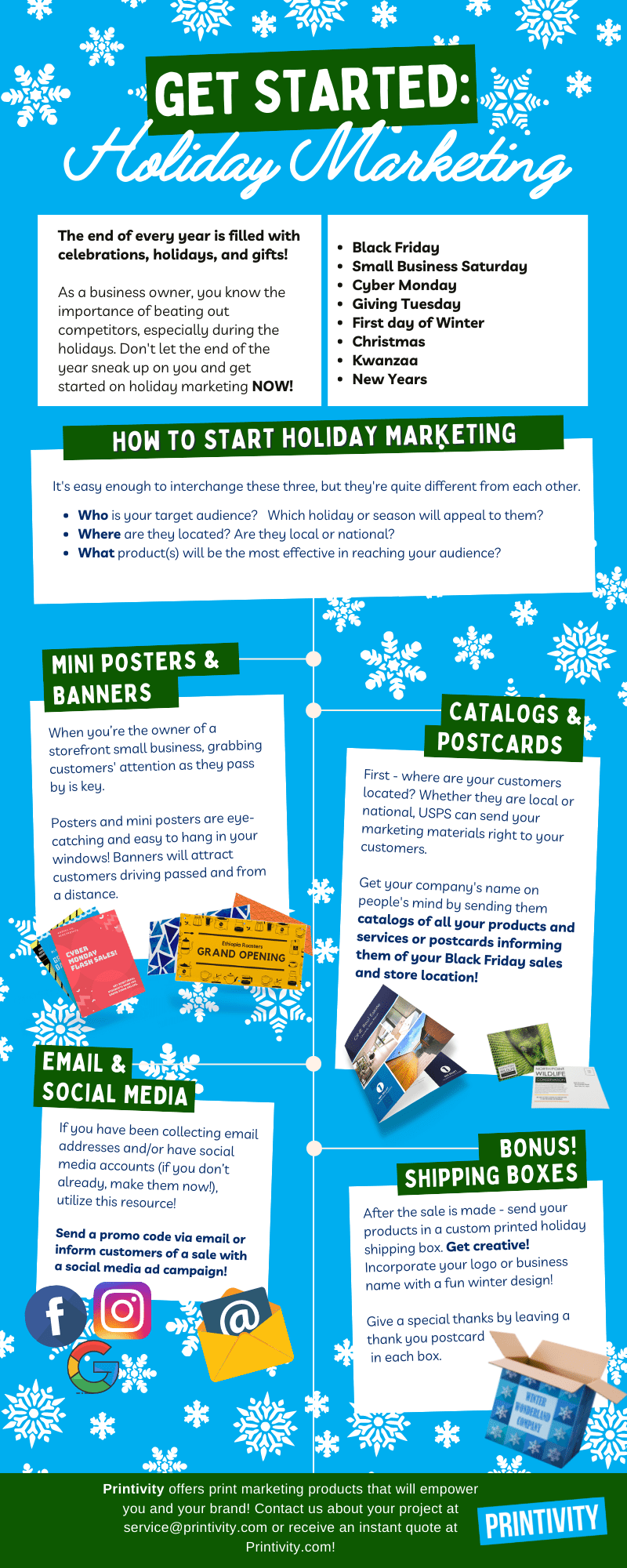 Infographic: Get Started with Holiday Marketing - Printivity Insights